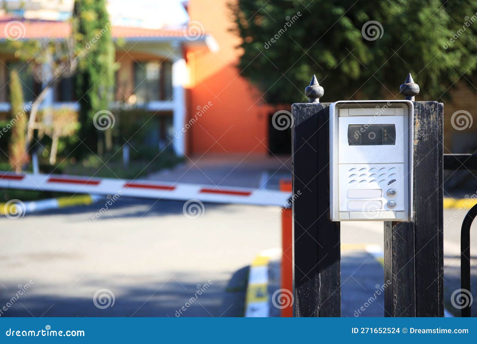Entry Intercom with Buttons and Speakers for Rising Barrier Outdoors ...