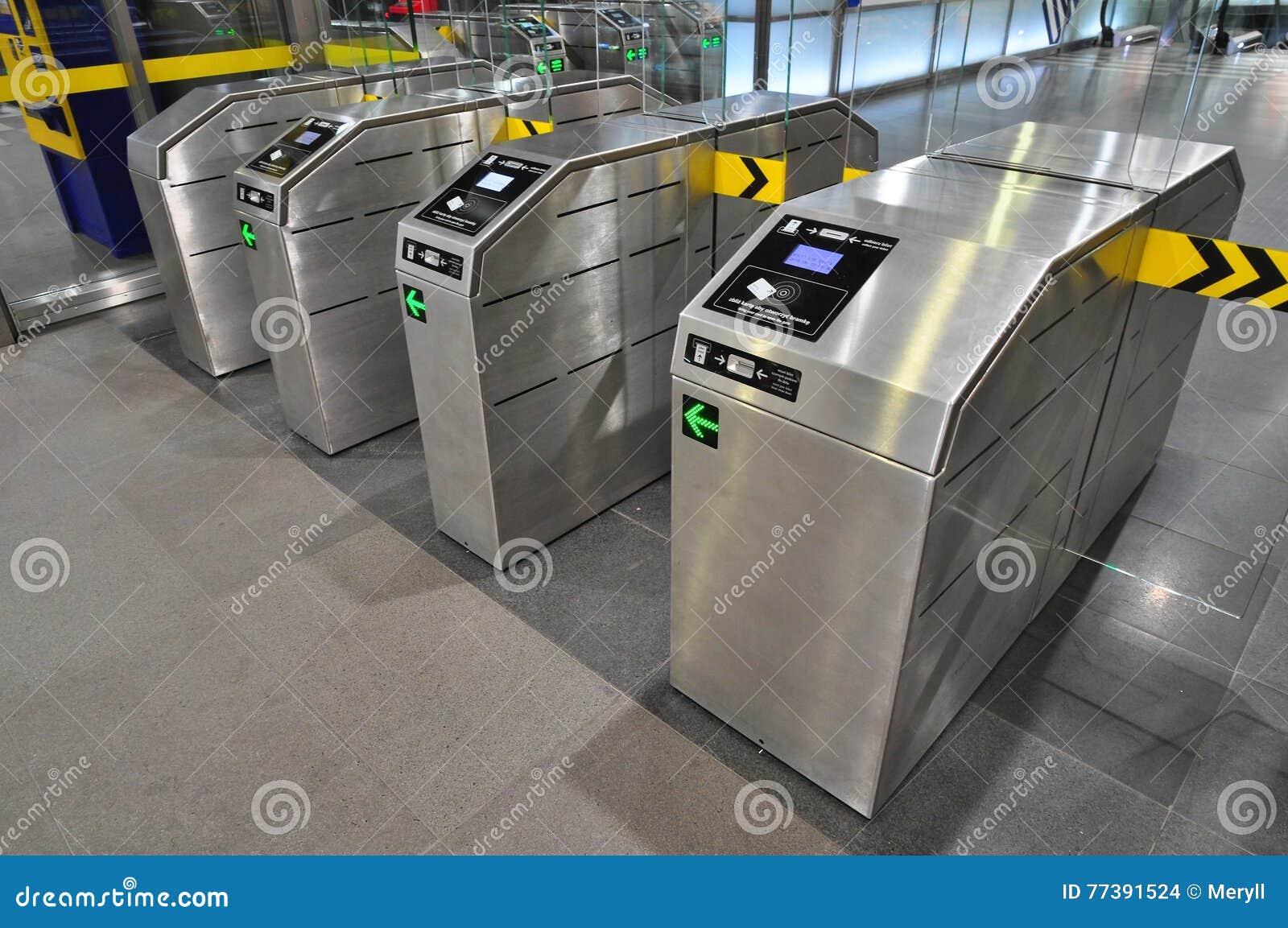 Entry Machines To Underground Stock Photo - Image of facility, door ...