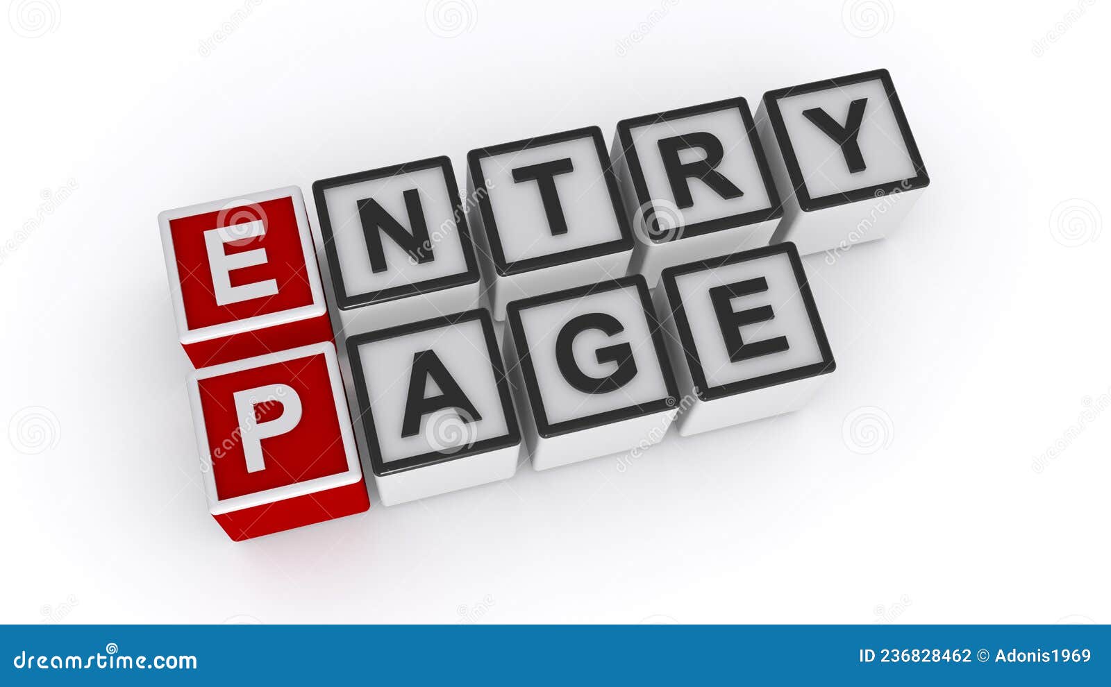 Entry Page Word Block on White Stock Illustration - Illustration of ...