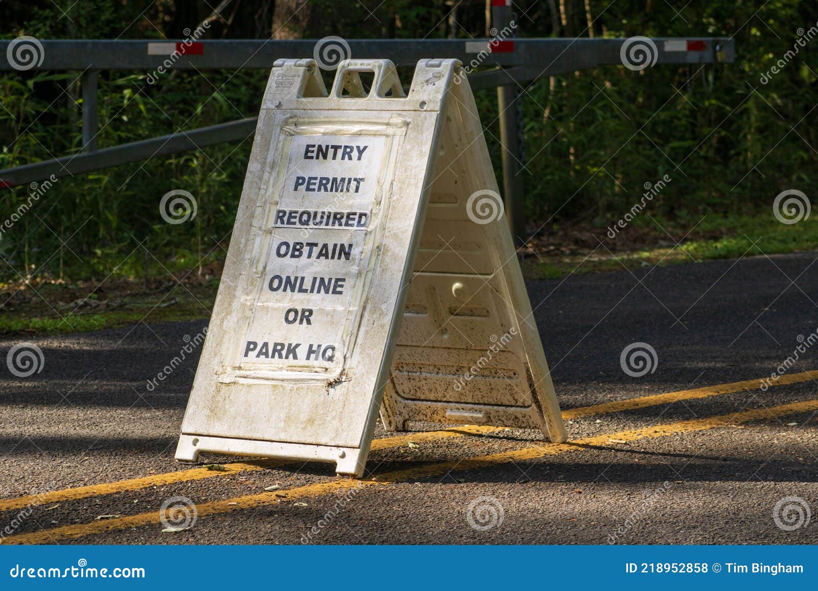 Entry permit required sign stock photo. Image of camping - 218952858