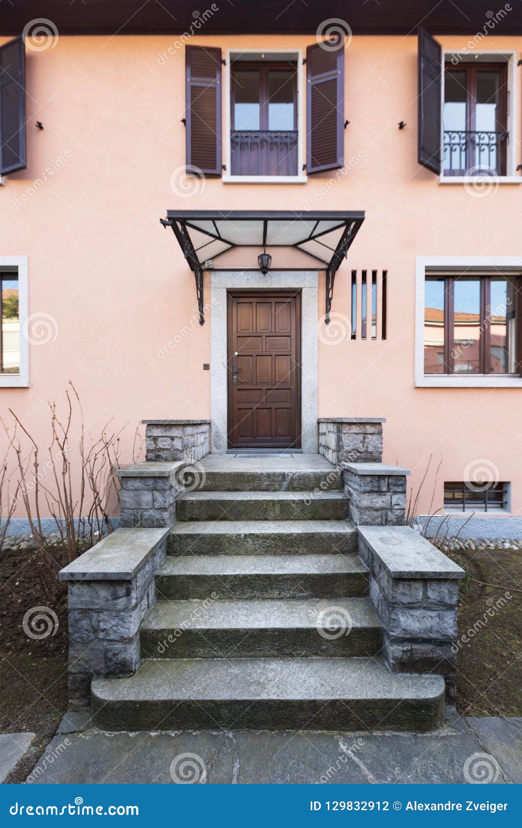 Entry Seen from the Outside of a Private Villa, Nobody Stock Photo ...