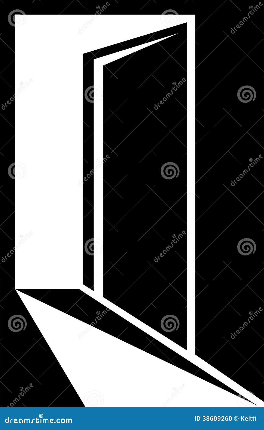 Entry symbol with door stock vector. Illustration of drawing - 38609260
