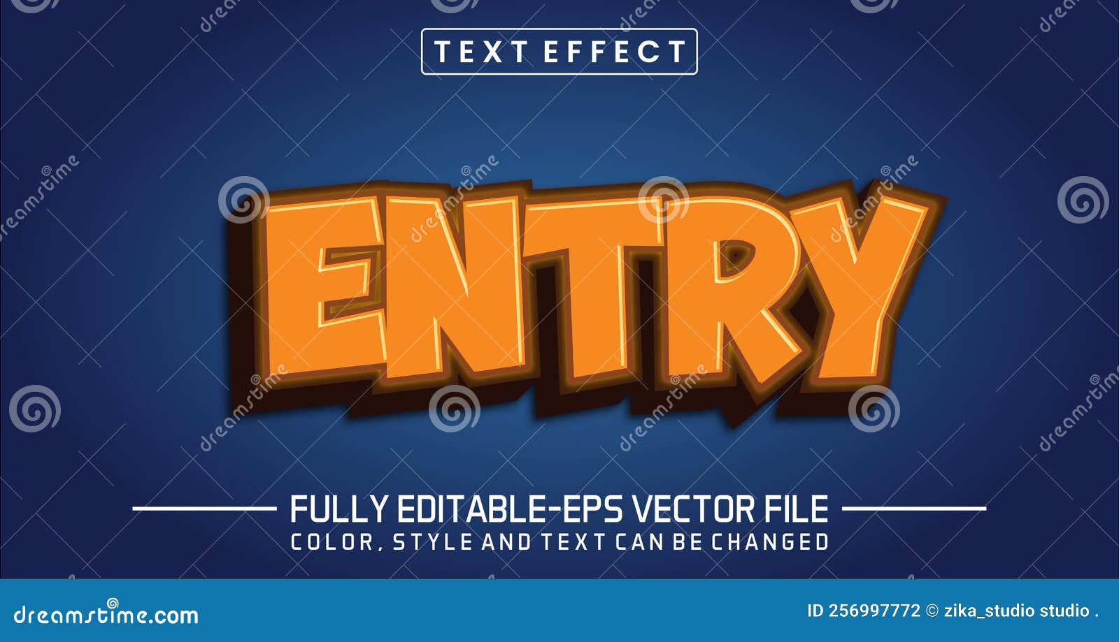 Entry Text Style Effect Editable Stock Vector - Illustration of ...