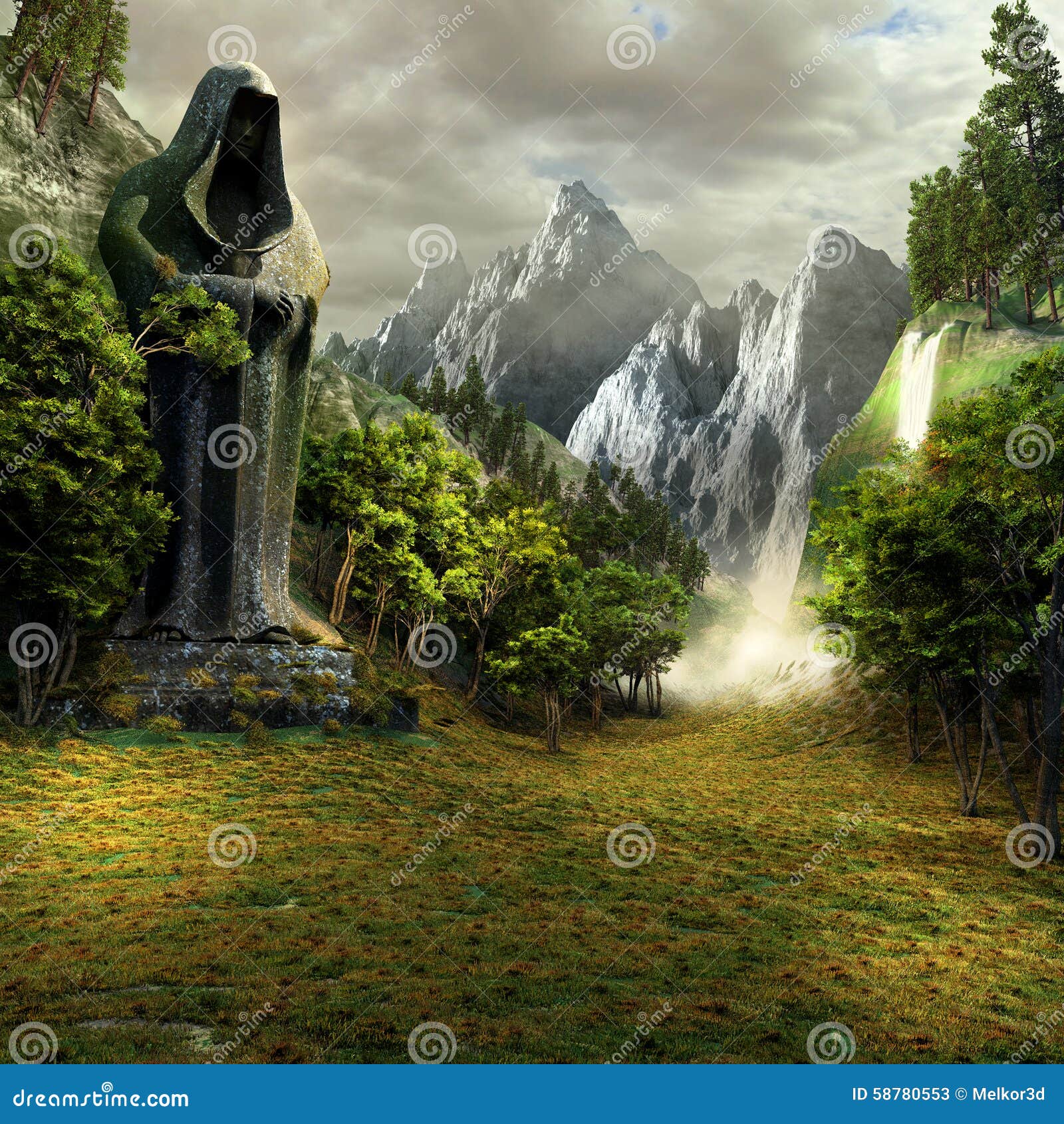 Entry to the magic valley stock illustration. Illustration of magic ...