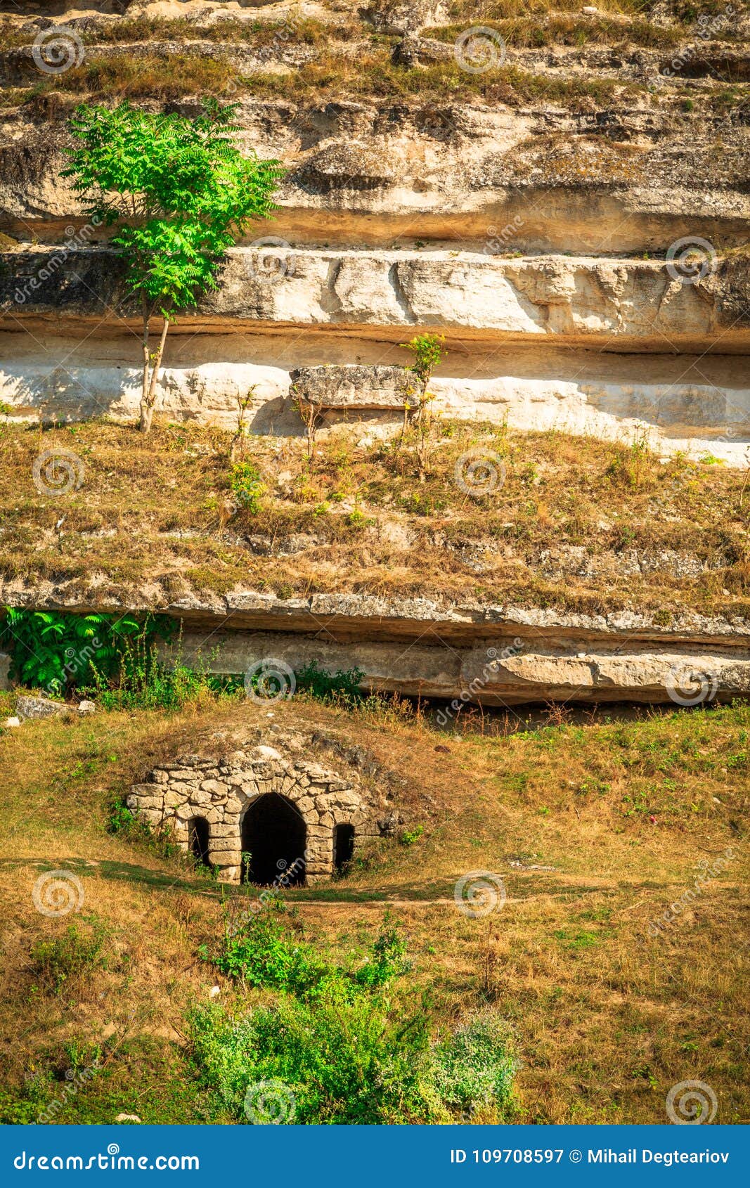 Monk Cell stock image. Image of cliff, stone, moldova - 109708597