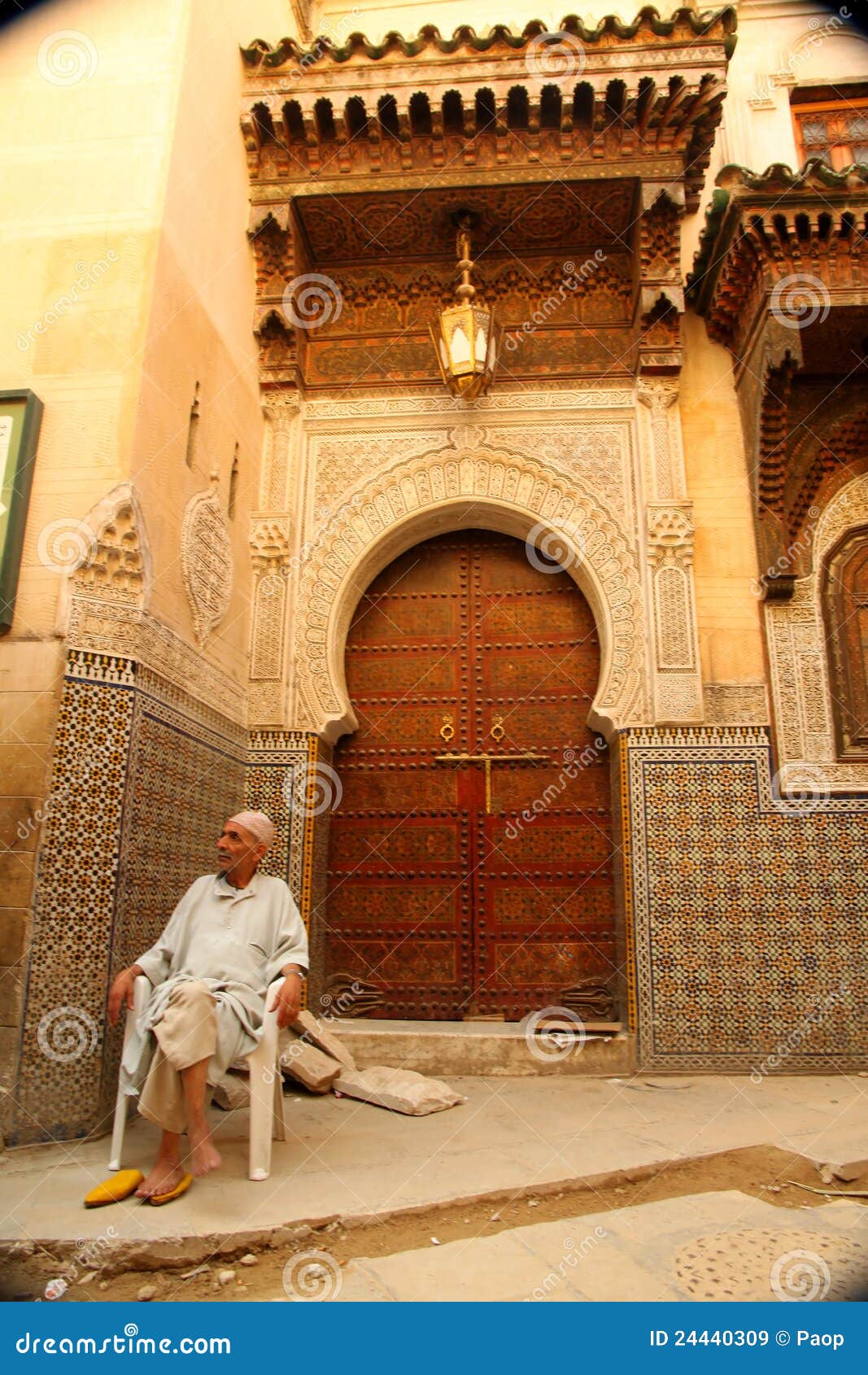 Entry to the mosque editorial stock image. Image of africa - 24440309