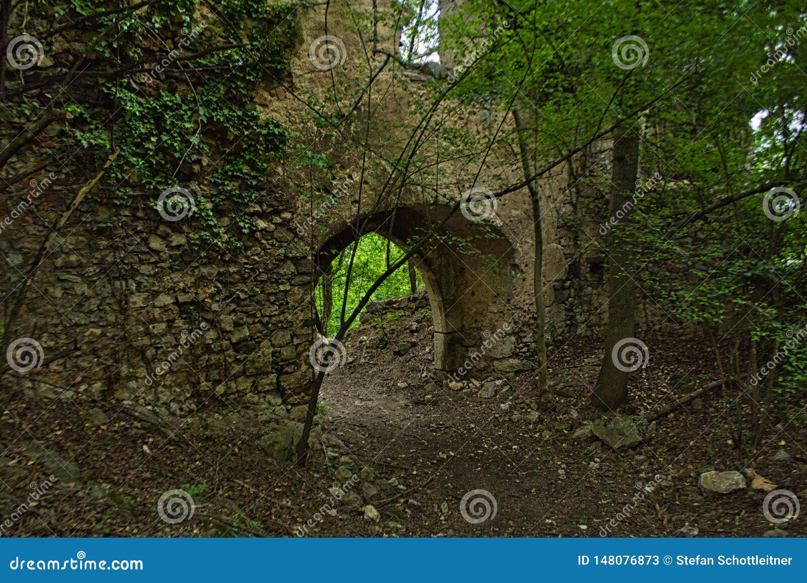 Entry To an Old Castle Ruin Stock Image - Image of ghost, entry: 148076873