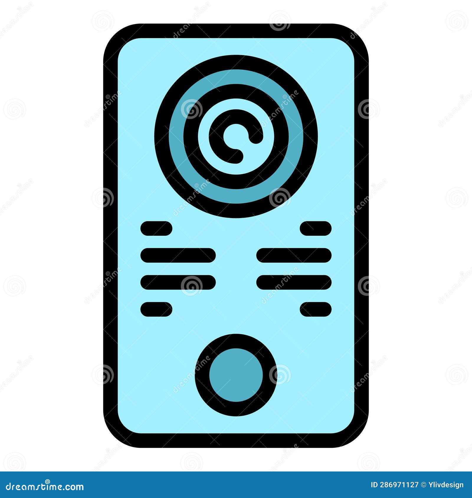 Entry Video Intercom Icon Vector Flat Stock Vector - Illustration of ...