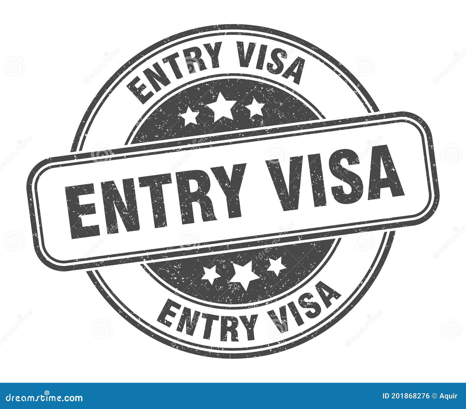 Entry Visa Stamp. Entry Visa Label. Round Grunge Sign Stock Vector ...