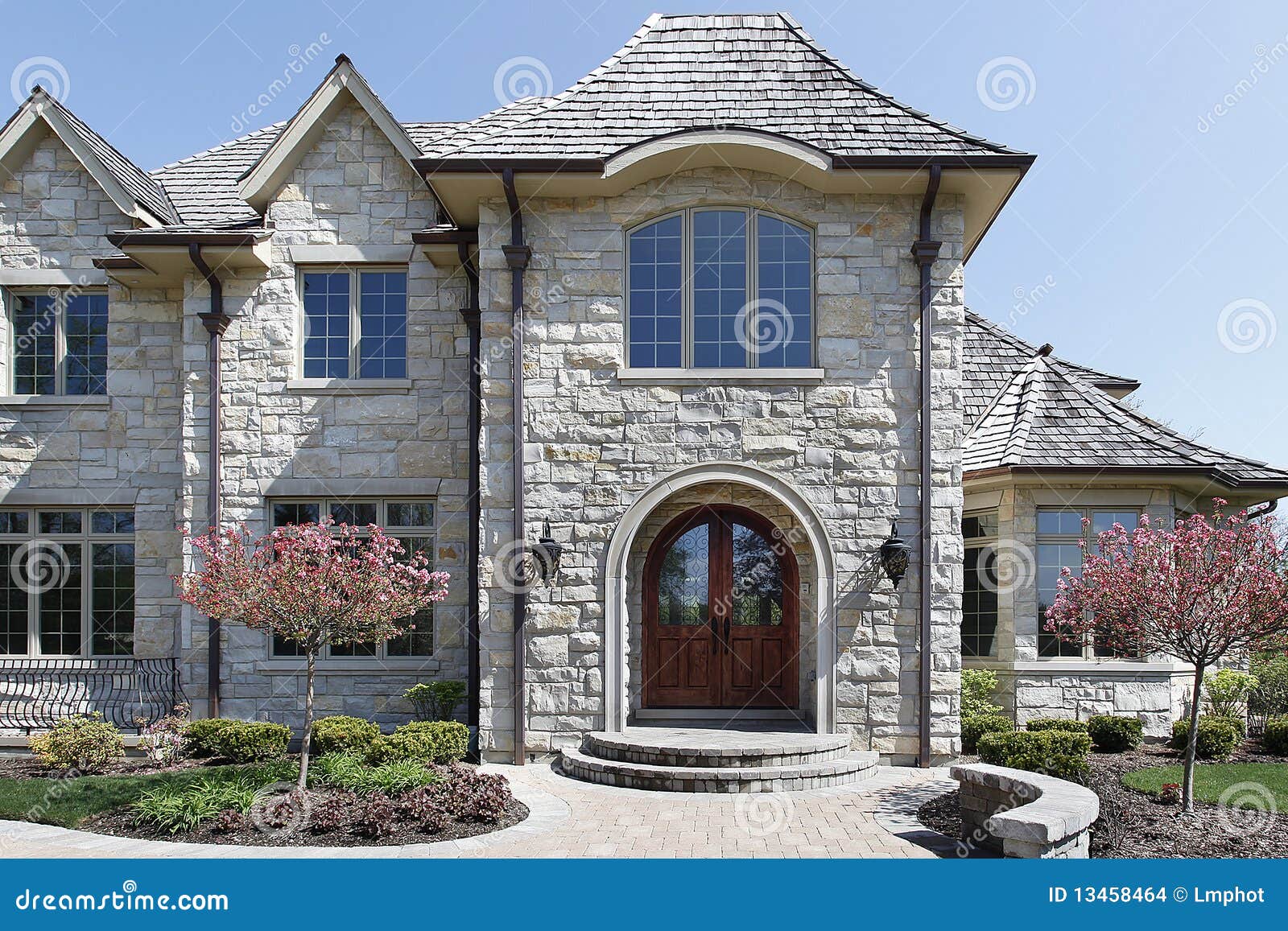 Entry Way with Rounded Door Stock Photo - Image of grand, luxurious ...