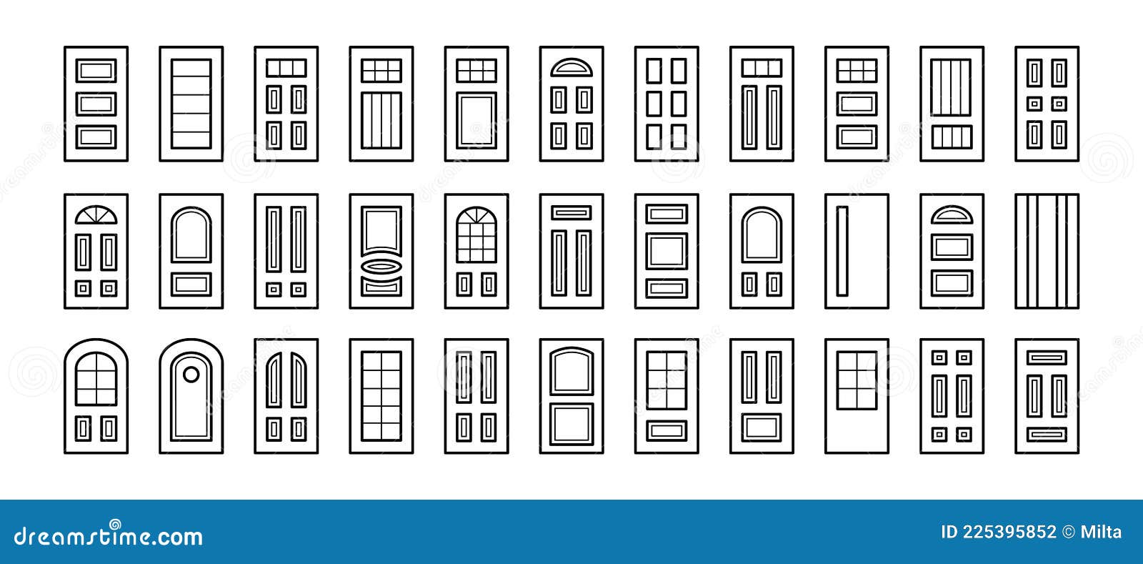 Entry Wooden Panel and Glass Doors. Interior and Exterior Architecture ...
