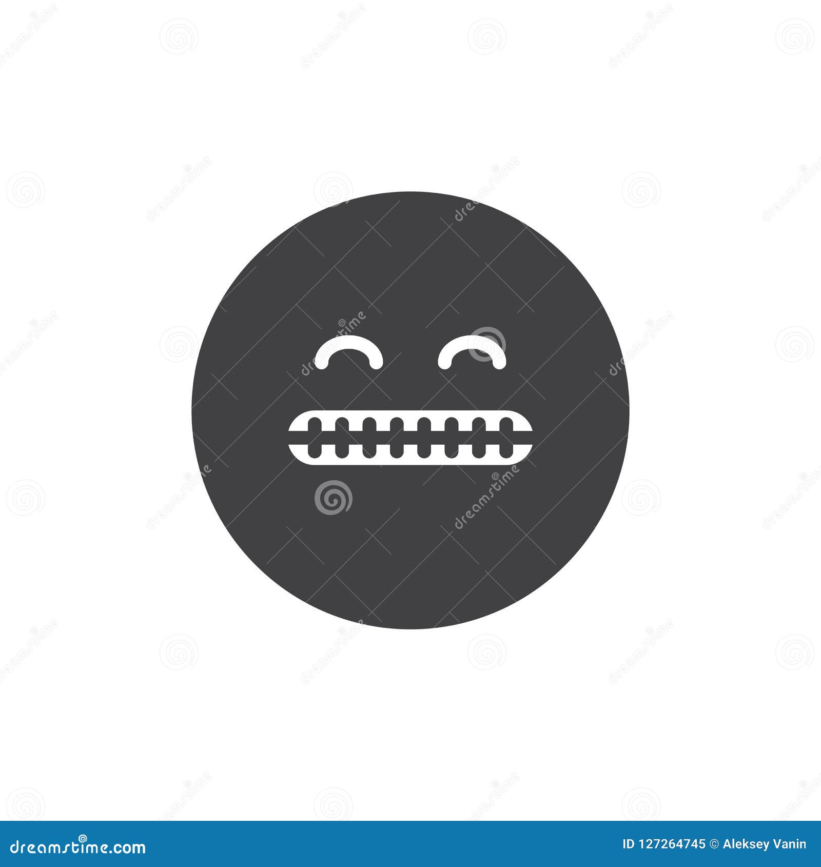 Entsetzte Gesicht Emoticon-Vektorikone Vektor Abbildung - Illustration ...