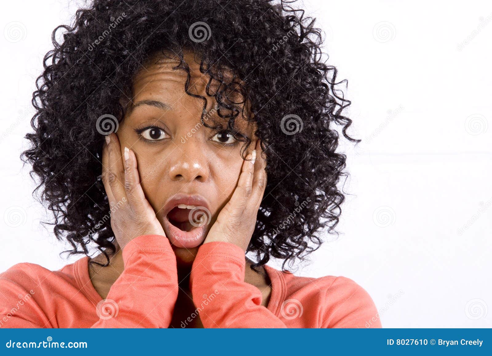 Entsetztes Gesicht stockfoto. Bild von gefühl, schwarzes - 8027610