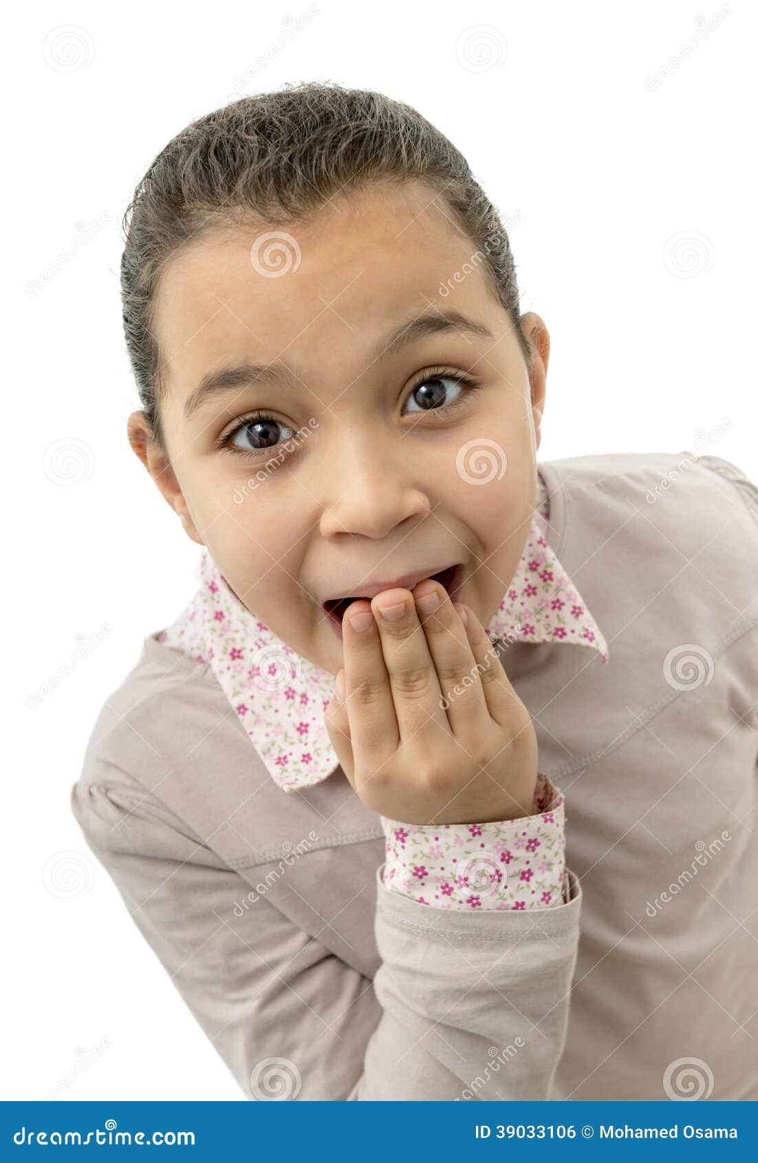 Entsetztes Mädchen stockfoto. Bild von kindheit, hand - 39033106