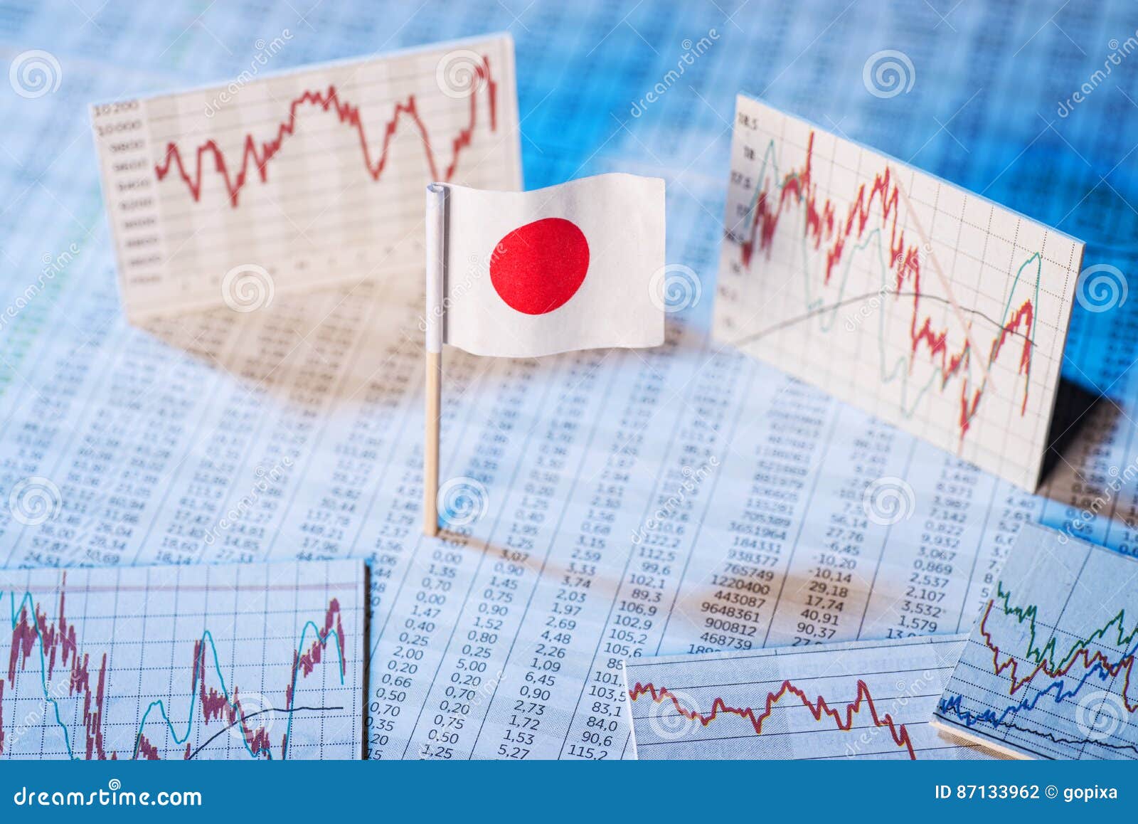 Entwicklung Der Wirtschaft in Japan Stockfoto - Bild von finanziell ...