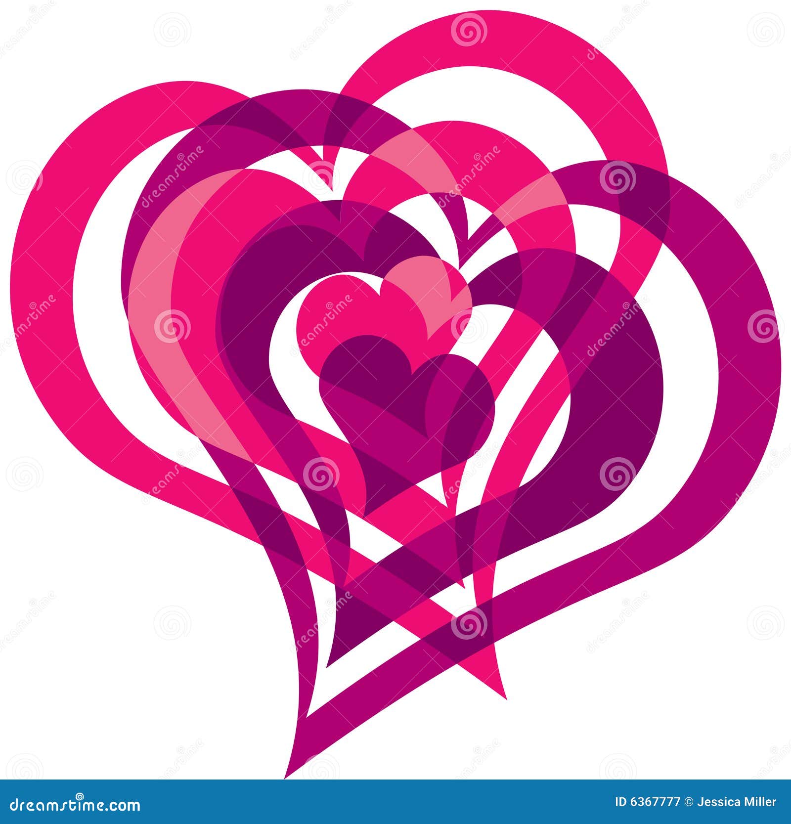 Entwined Hearts stock vector. Illustration of icon, hearts - 6367777