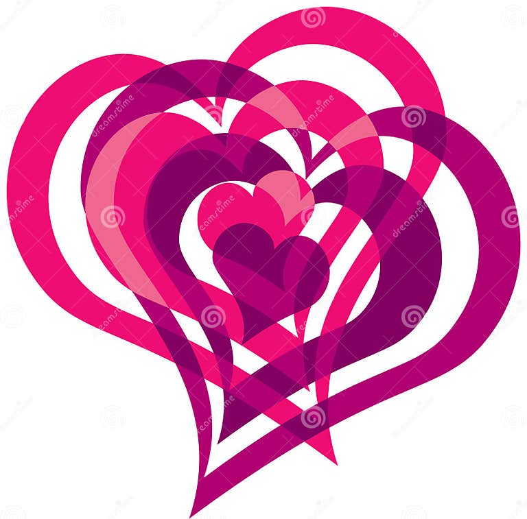 Entwined Hearts stock vector. Illustration of icon, hearts - 6367777