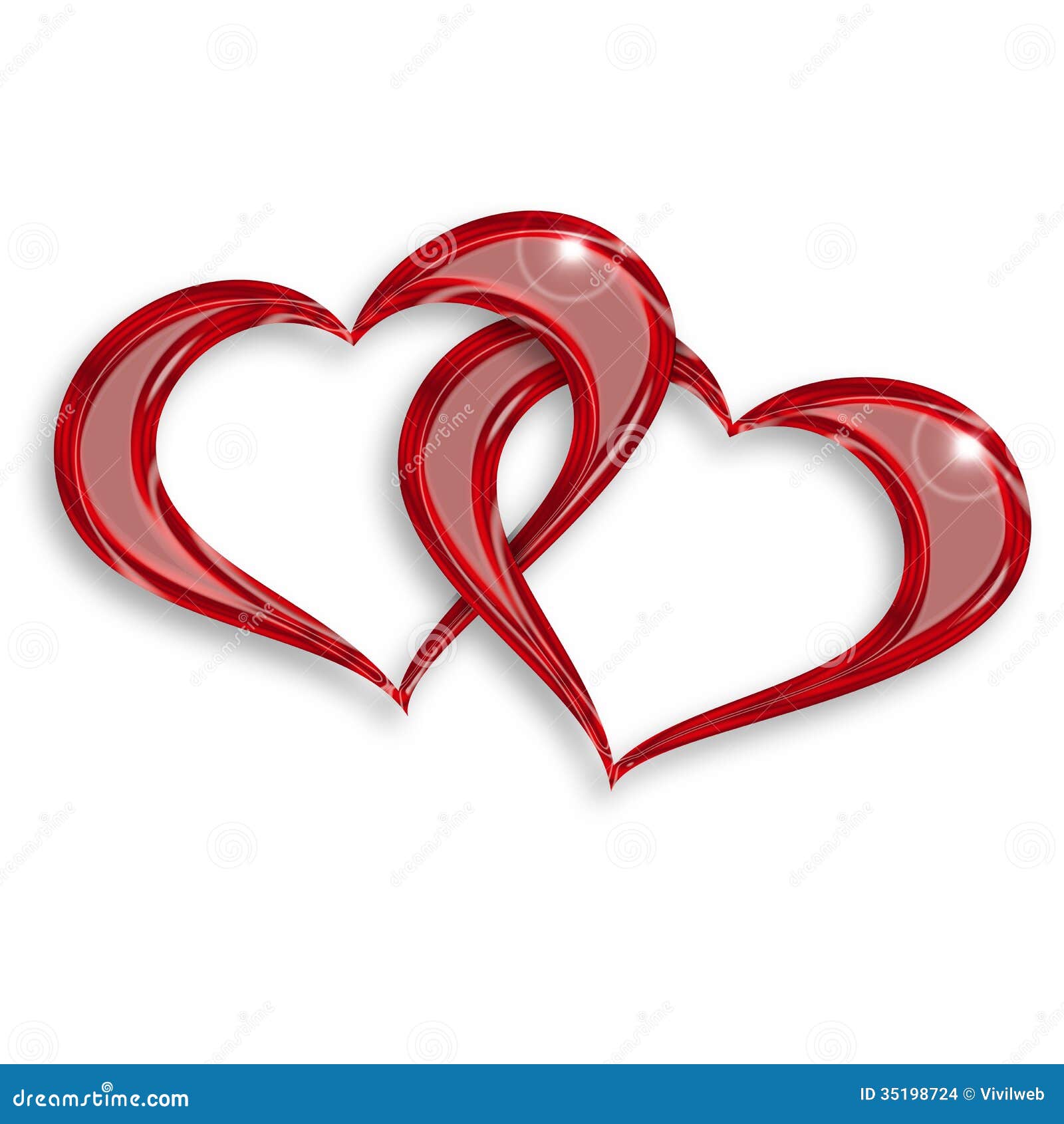 Entwined Red Hearts Stock Illustrations – 73 Entwined Red Hearts Stock ...