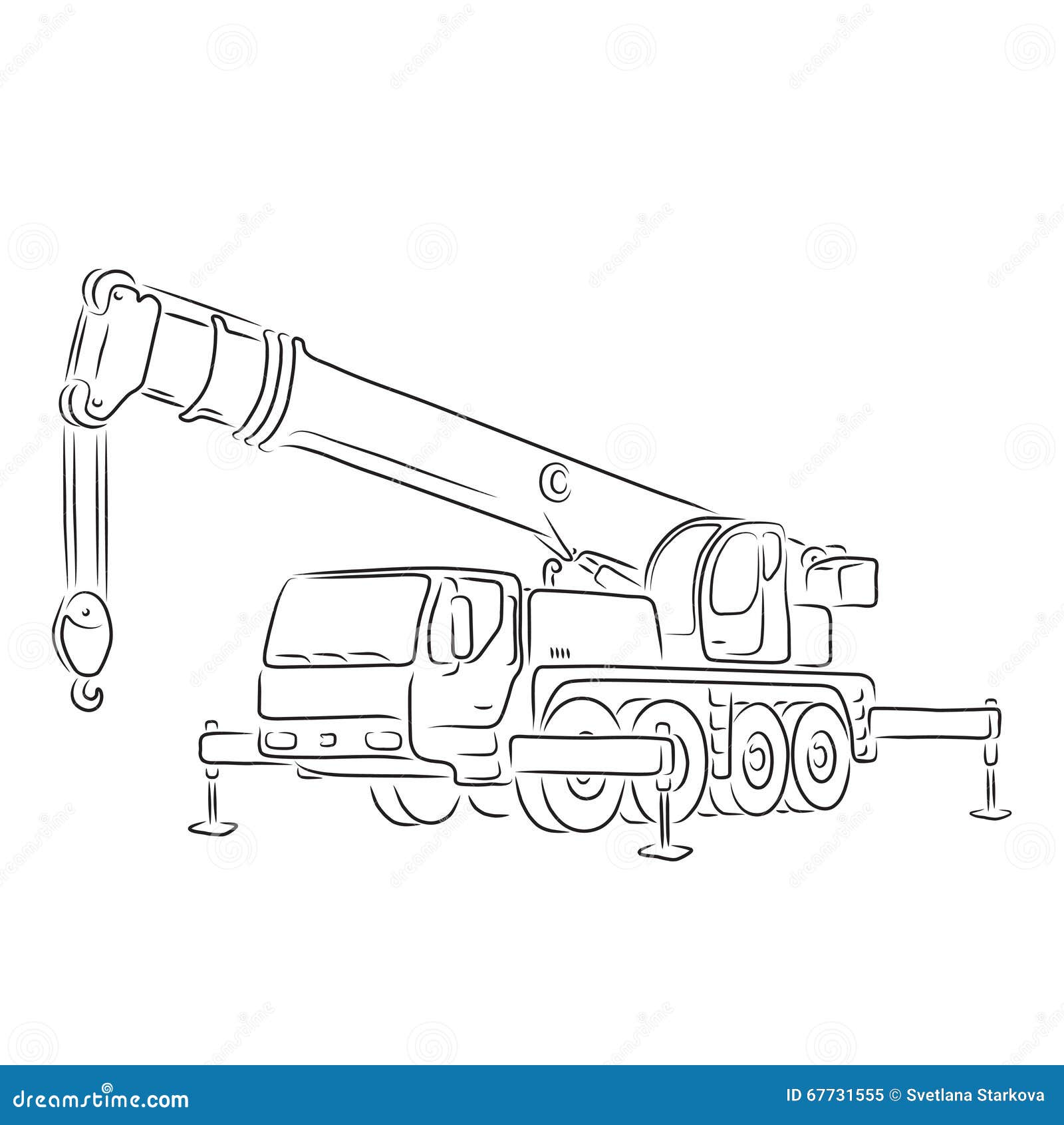 Entwurf Des Autokrans, Vektorillustration Vektor Abbildung ...