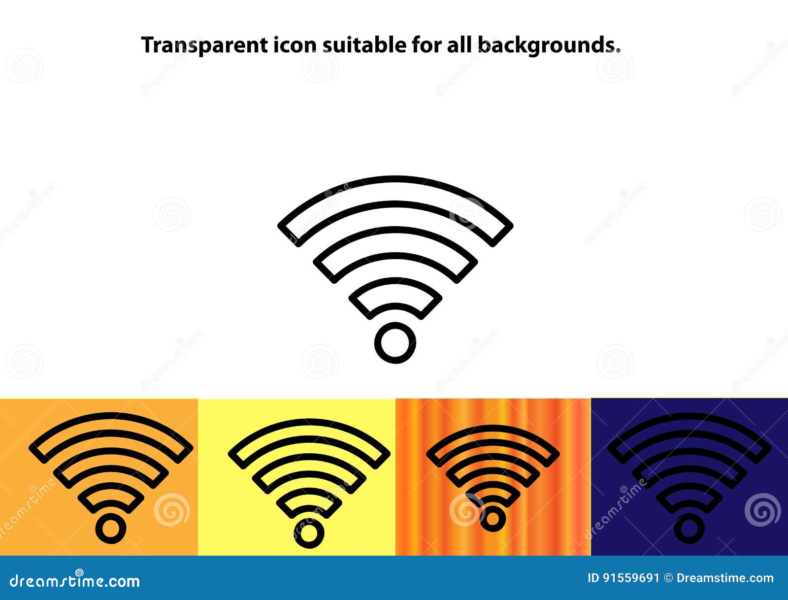 Entwurf Transparentes Wifi Symbol Vektor Abbildung - Illustration von ...