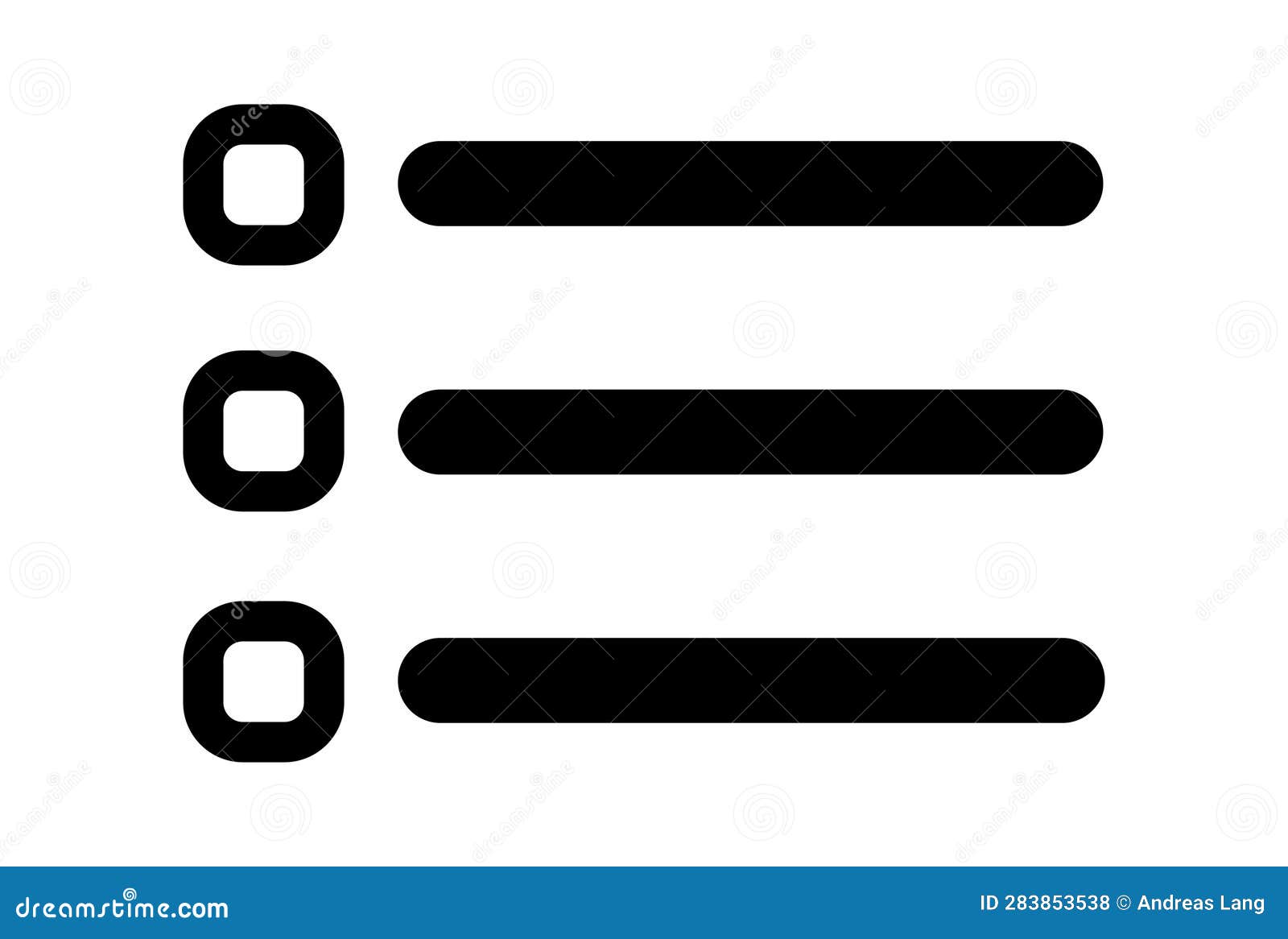 Enumeration List Line Icon Flat Ui Symbol Black Minimalistic Sign App