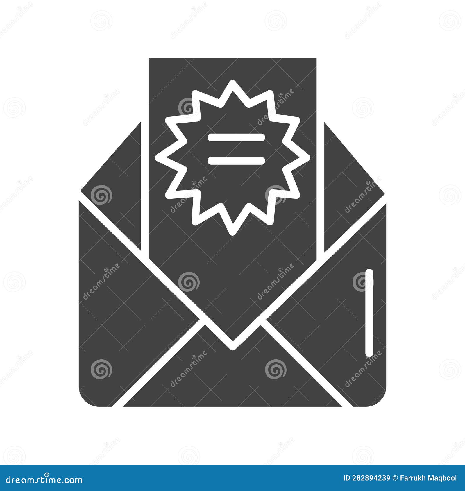 Envelop Icon Image. stock vector. Illustration of letter - 282894239