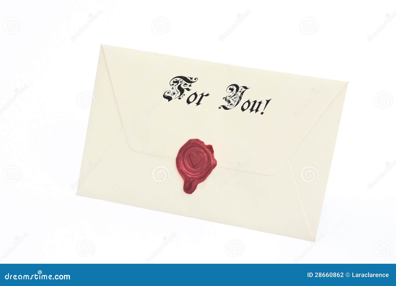 Envelop Met Rode Verbinding Stock Foto - Image of horizontaal ...