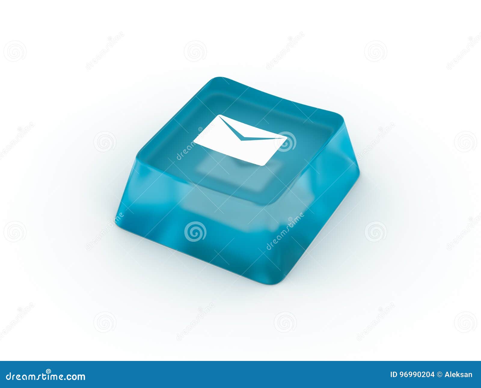 Envelop Symbol on Keyboard Button. 3D Rendering Stock Illustration ...