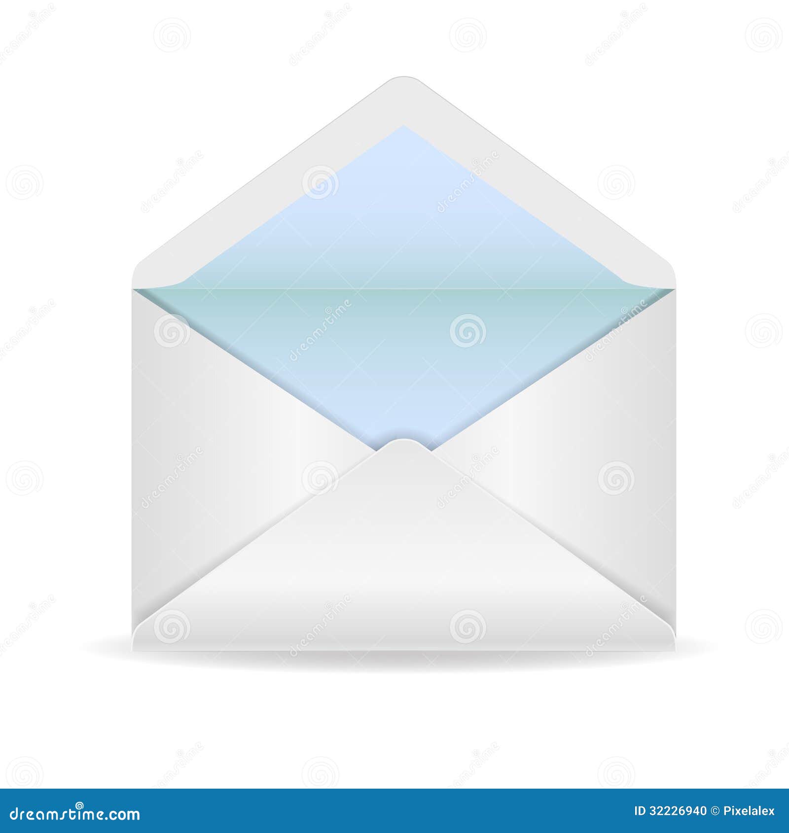 Envelope aberto branco ilustração do vetor. Ilustração de site - 32226940