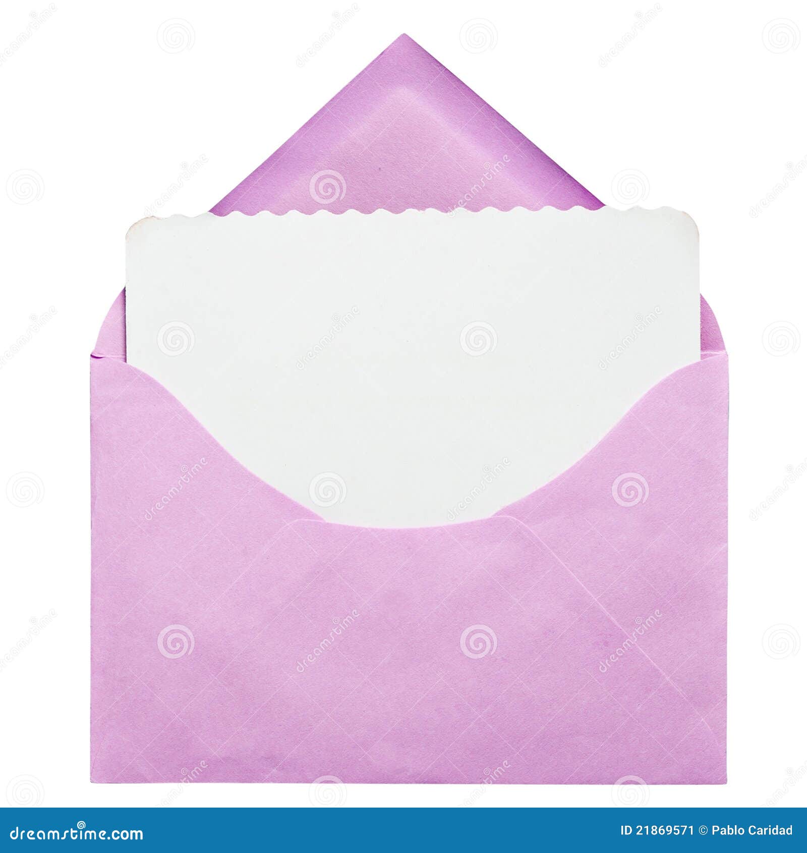 Envelope Aberto Da Cor-de-rosa. Imagem de Stock - Imagem de ninguém ...