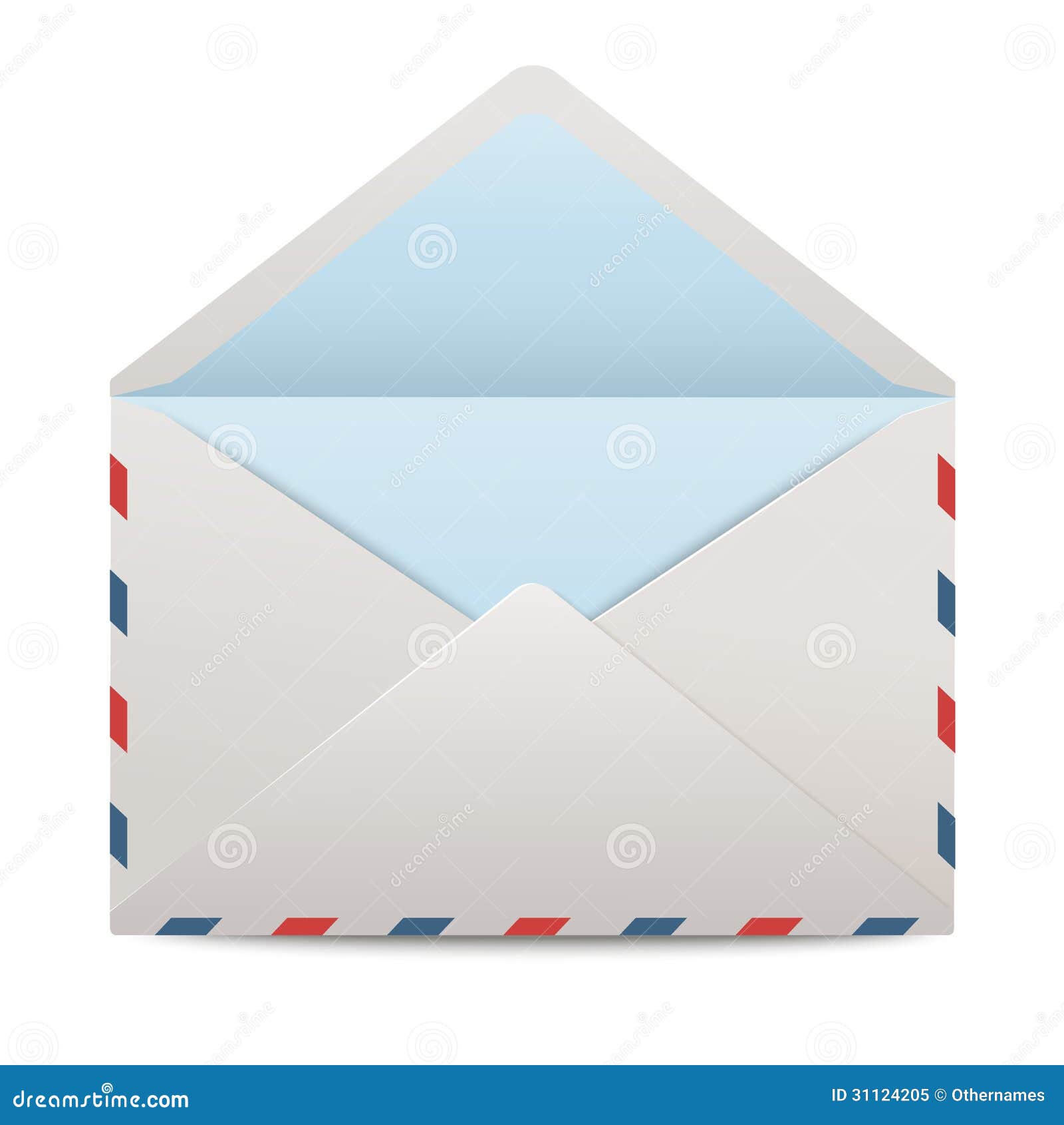 Envelope aberto do vetor ilustração do vetor. Ilustração de recuo ...