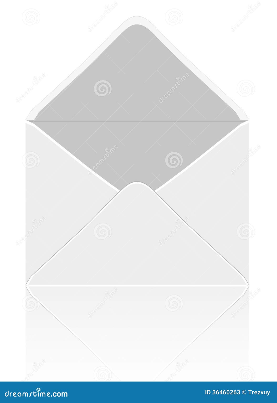 Envelope Aberto Do Vetor Isolado No Branco Ilustração do Vetor ...