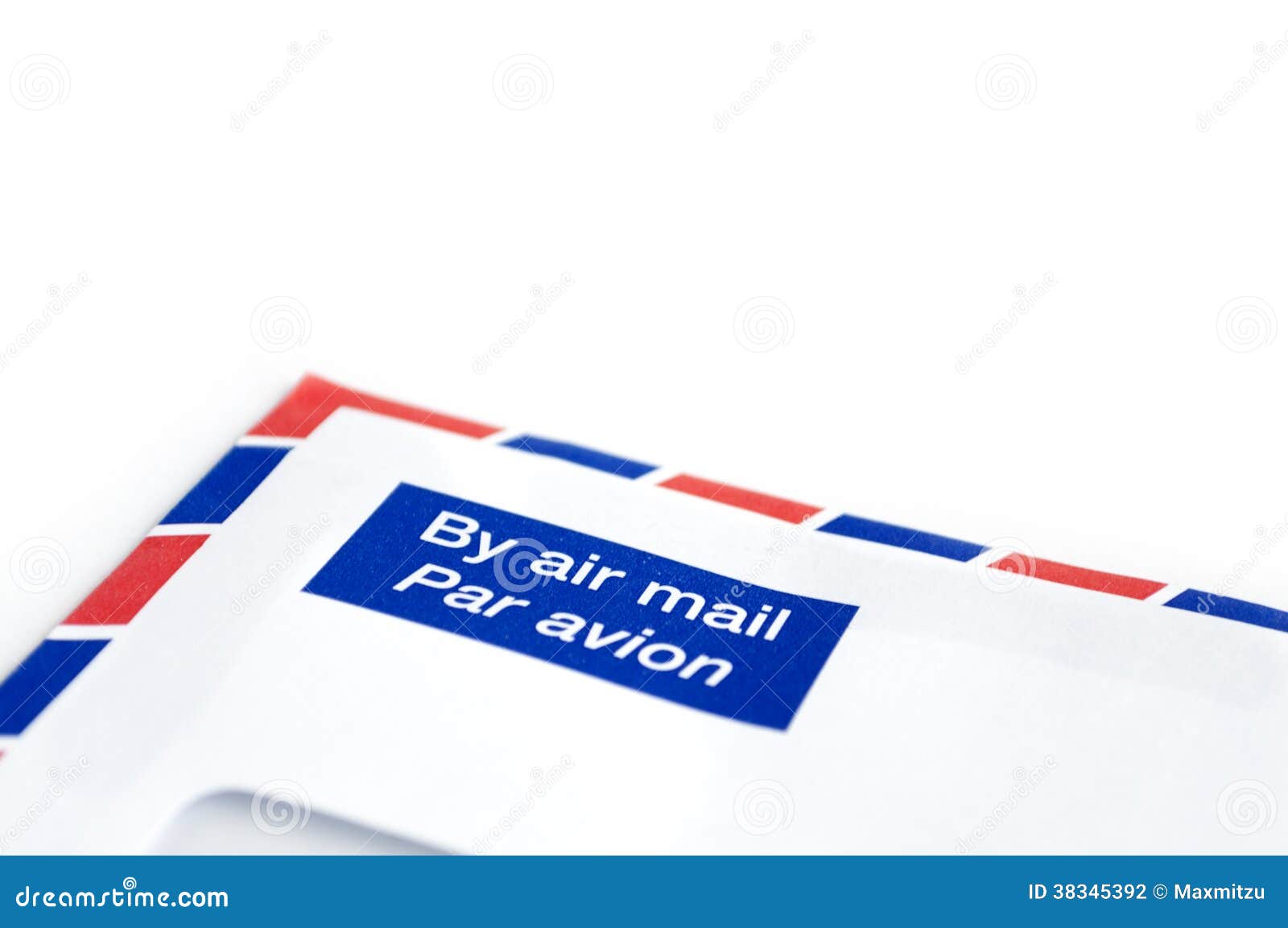 Envelope by Air Mail with White Space for Text Stock Photo - Image of ...