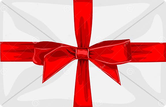 Envelope with a Big Red Bow and Ribbon Stock Vector - Illustration of ...