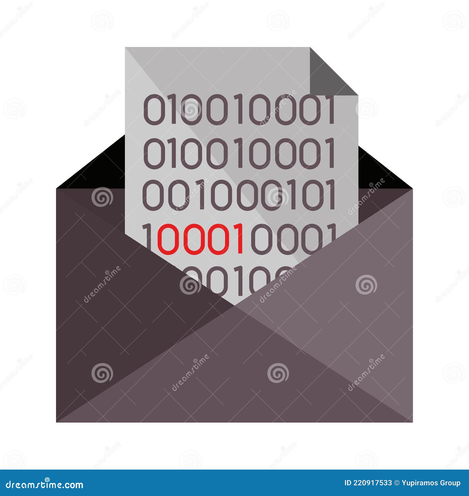 Envelope binary code stock vector. Illustration of mail - 220917533