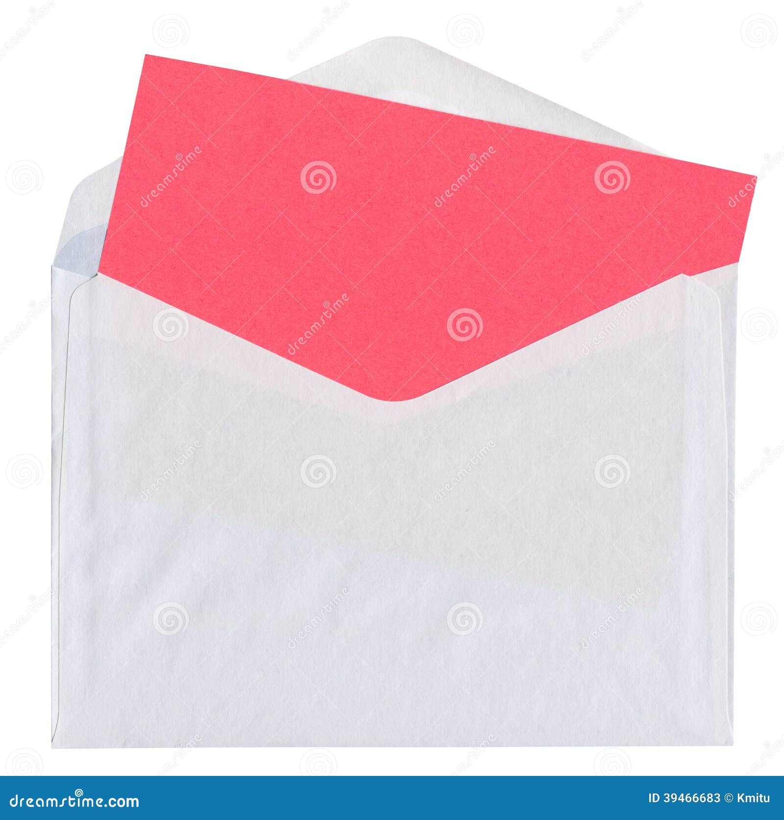Envelope With Blank Red Card Stock Image - Image of empty, card: 39466683
