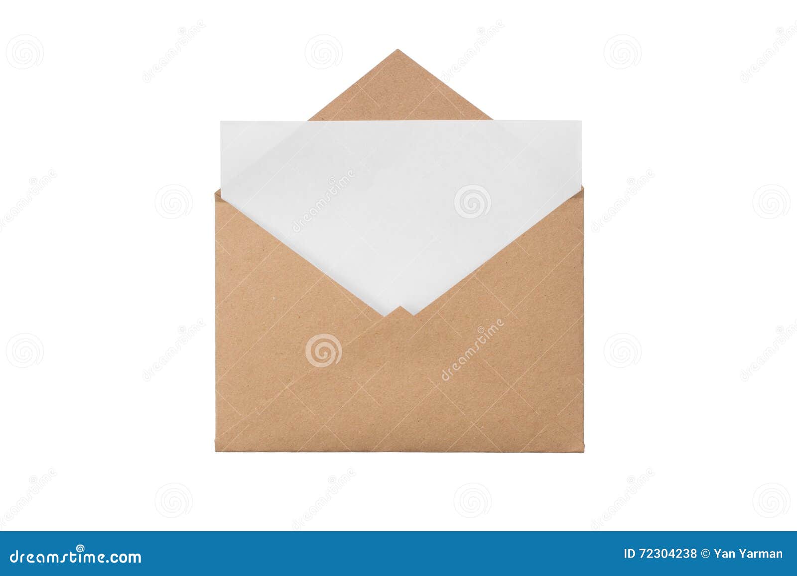 Envelope with with a Blank Sheet Stock Photo - Image of open, mail ...