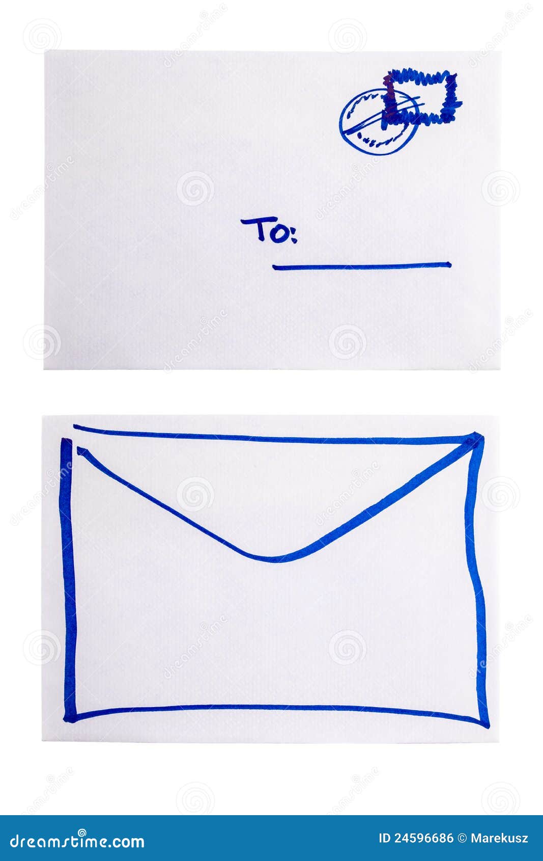 Envelope both sides stock photo. Image of sending, postal - 24596686