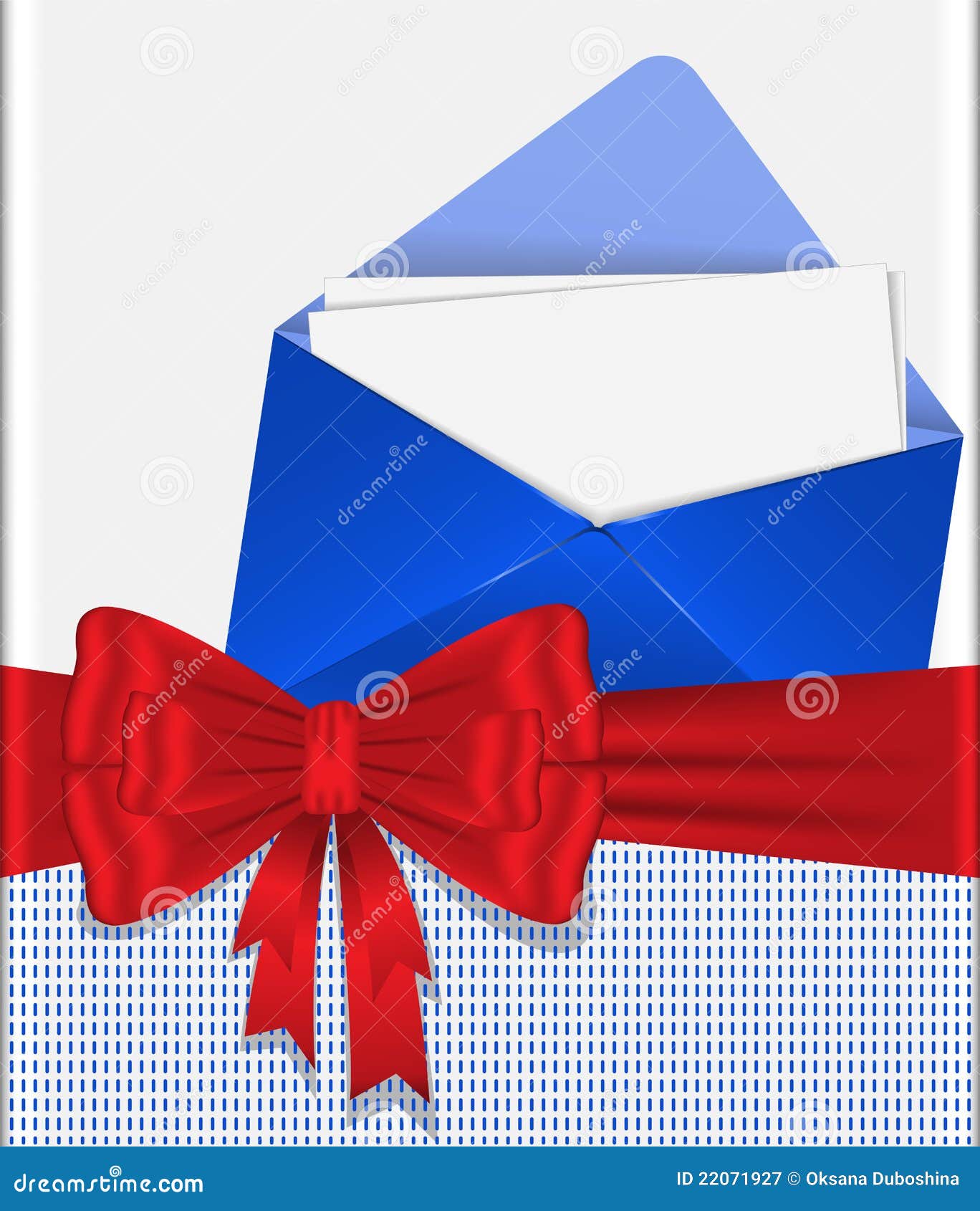 Envelope with bow stock vector. Illustration of addressee - 22071927