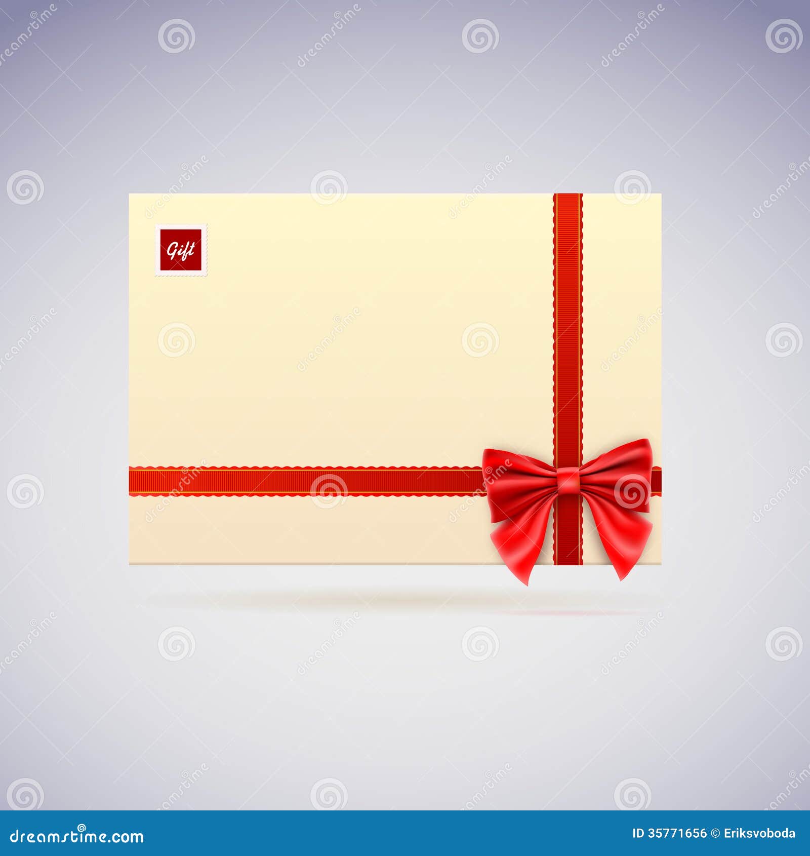 Envelope with bow, gift stock vector. Illustration of elegant - 35771656