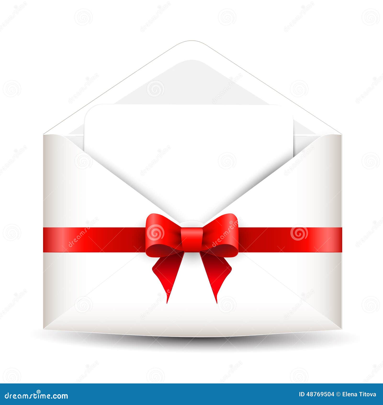 Envelope with bow stock vector. Illustration of concept - 48769504