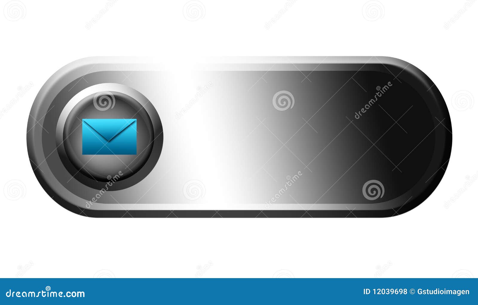 Envelope button stock illustration. Illustration of mail - 12039698