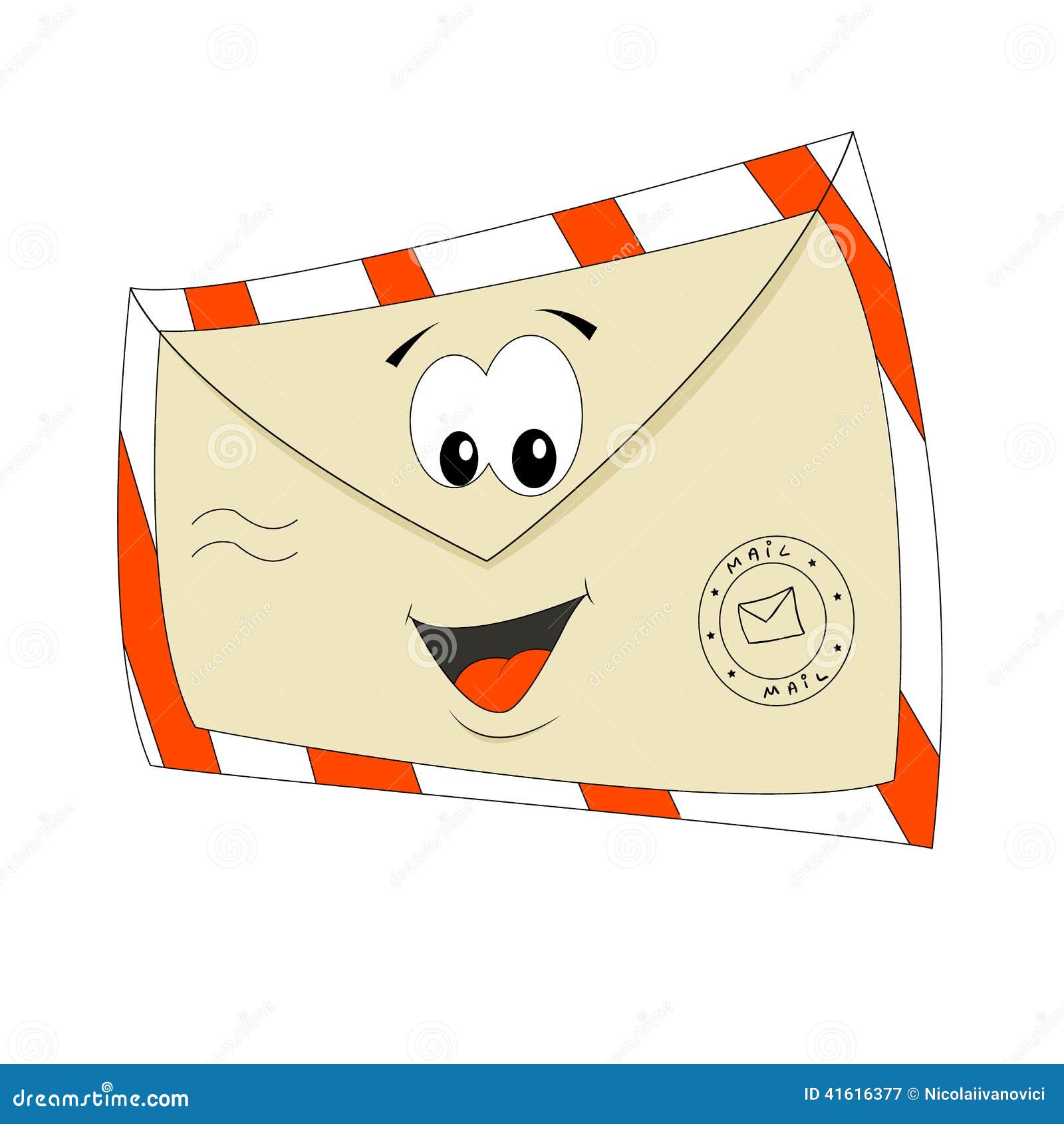 Letter In Envelope Comics Icon Vector Illustration | CartoonDealer.com ...