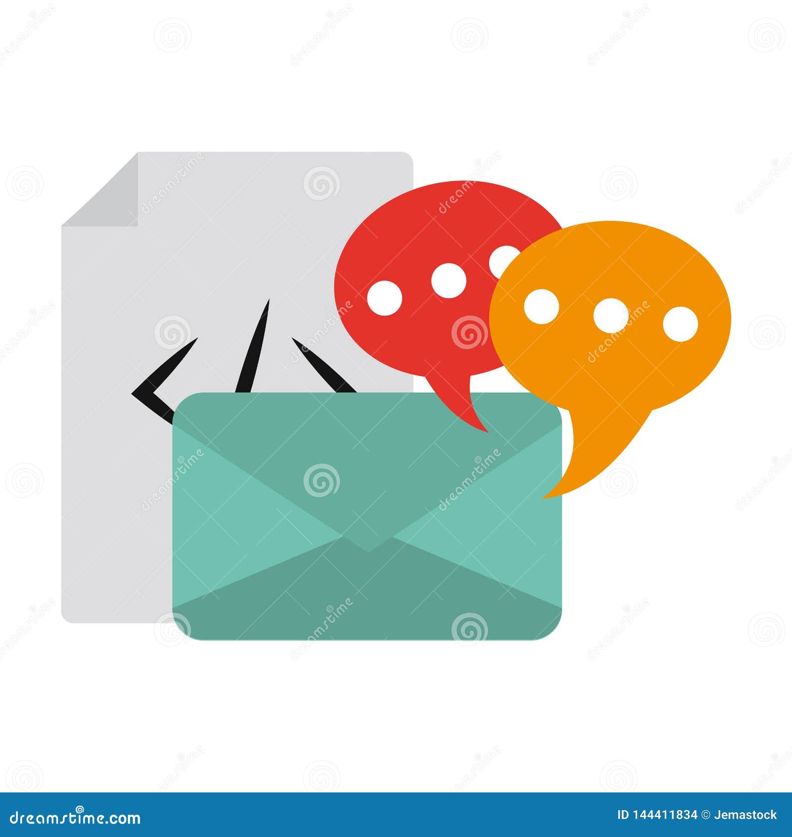 Envelope with Chat Bubbles and Programming Code Stock Vector ...