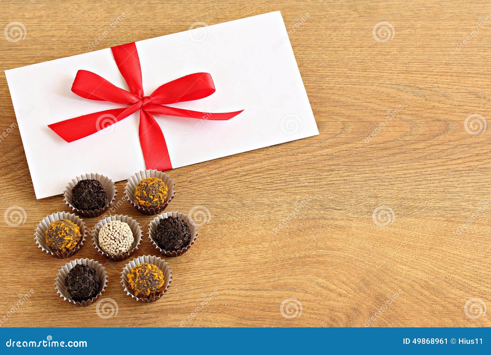 Envelope and chocolates stock image. Image of valentines - 49868961