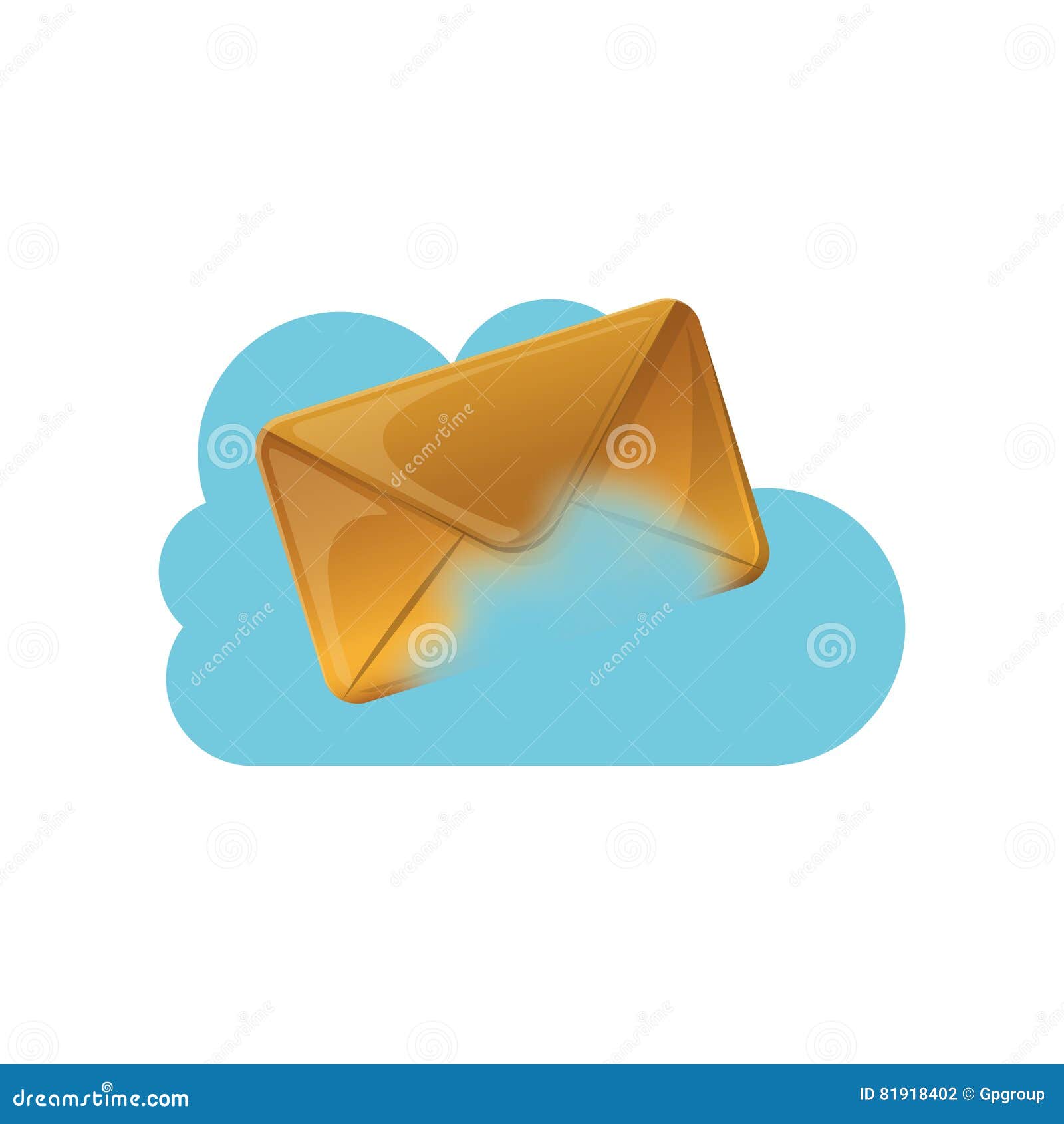 Envelope and Cloud Computing Design Stock Illustration - Illustration ...