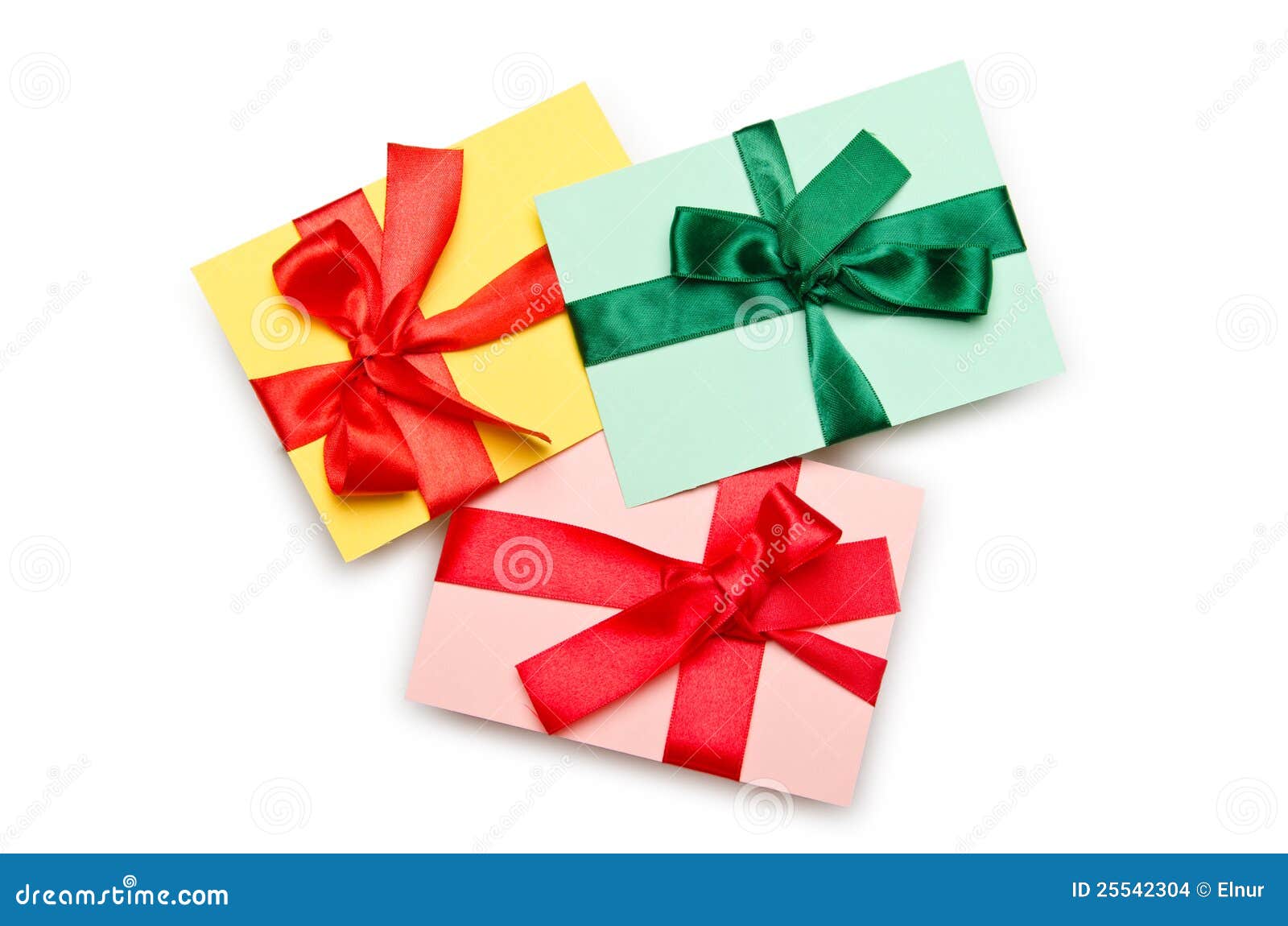 Envelope with Colourful Ribbon Stock Photo - Image of closeup ...