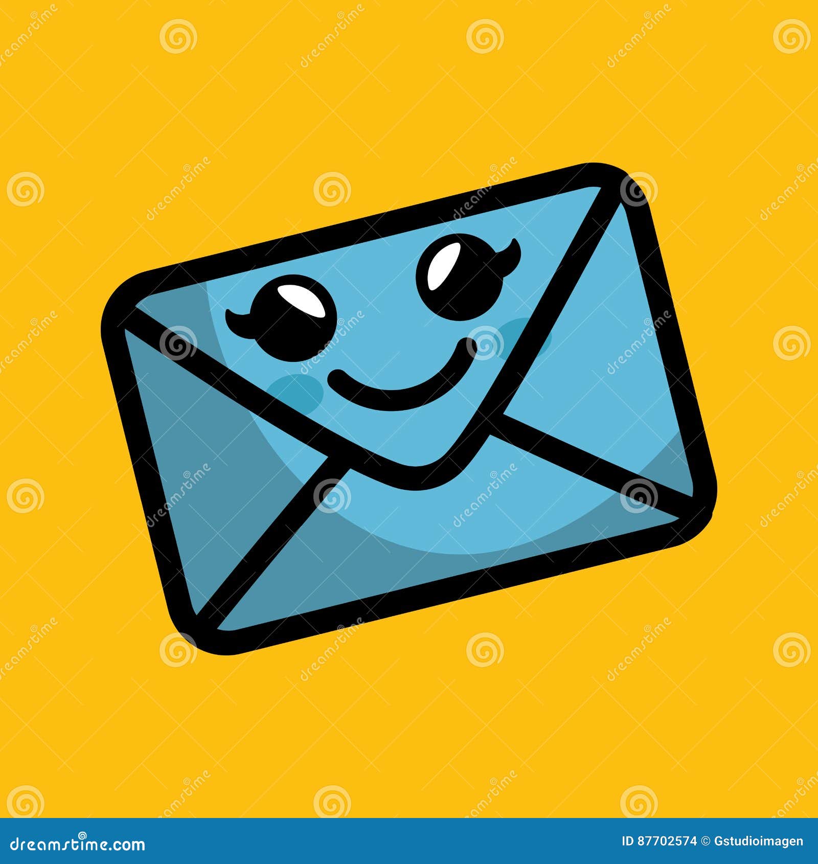 Envelope With Smiley Cartoon Vector | CartoonDealer.com #53818997