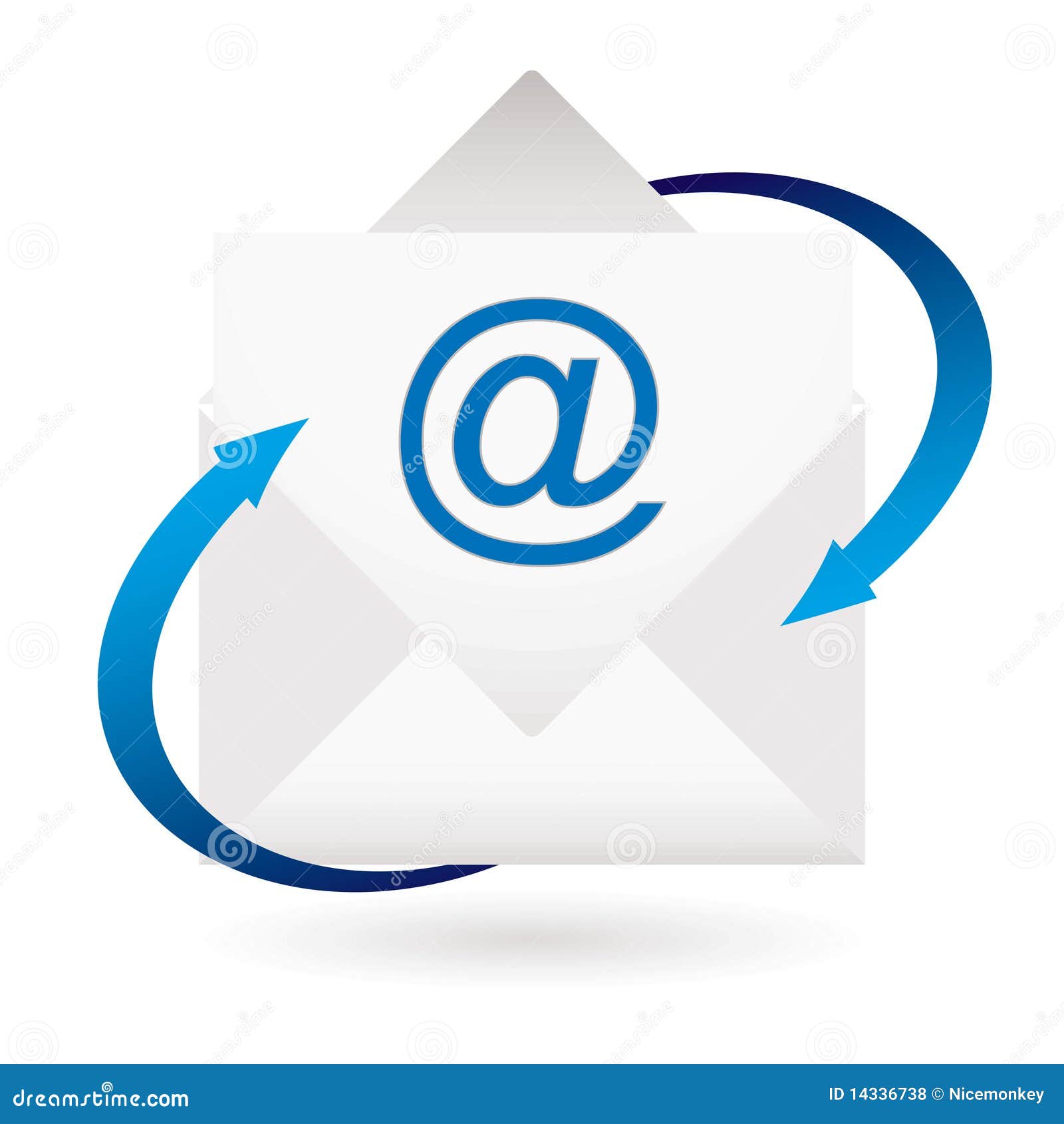 Envelope da seta do email ilustração do vetor. Ilustração de mensagem ...