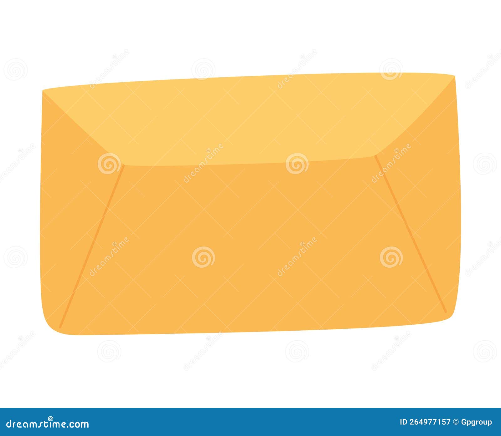 Envelope de carta aberto ilustração do vetor. Ilustração de retangular ...